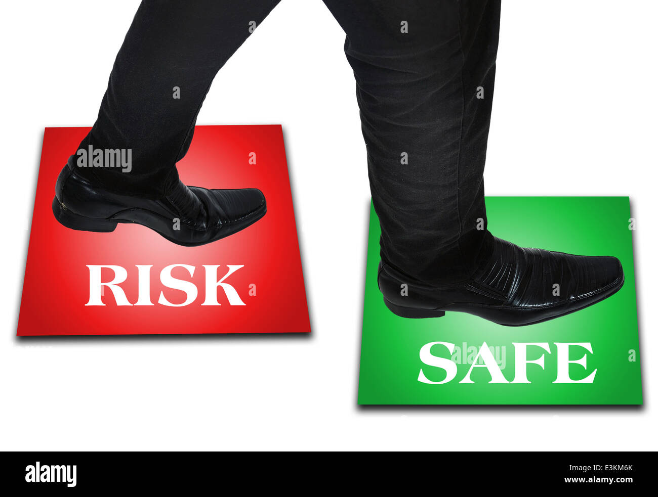 Isolated young business man foot step Stock Photo - Alamy