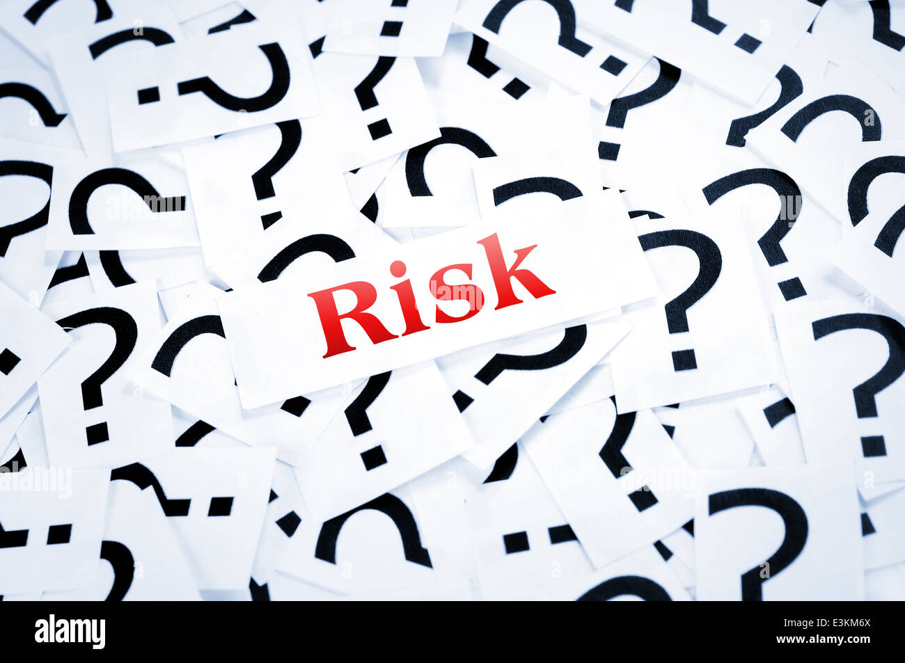 Risk word on question mark background Stock Photo - Alamy
