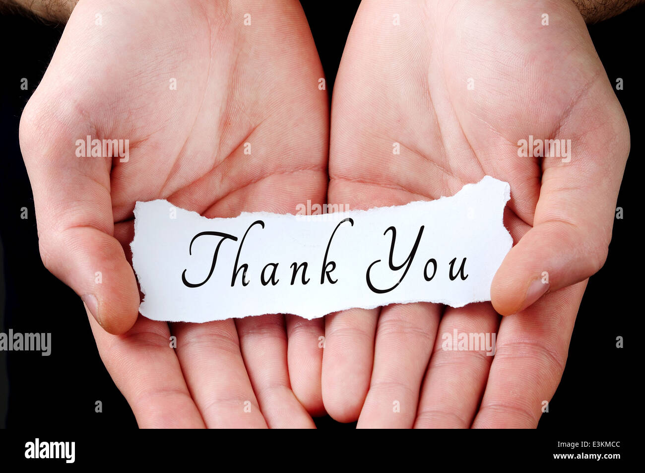 Thank you writing paper people hi-res stock photography and images - Alamy