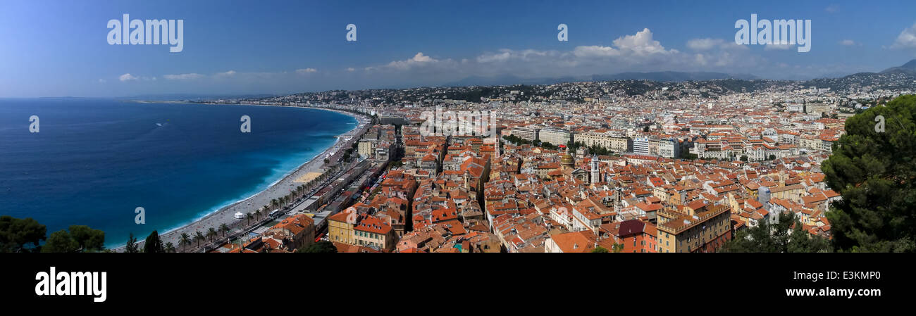 Panoramic view at Nice, France Stock Photo - Alamy