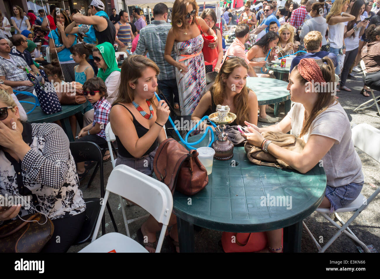 Hookah smokers on Great Jones Street in the Noho neighborhood of New ...