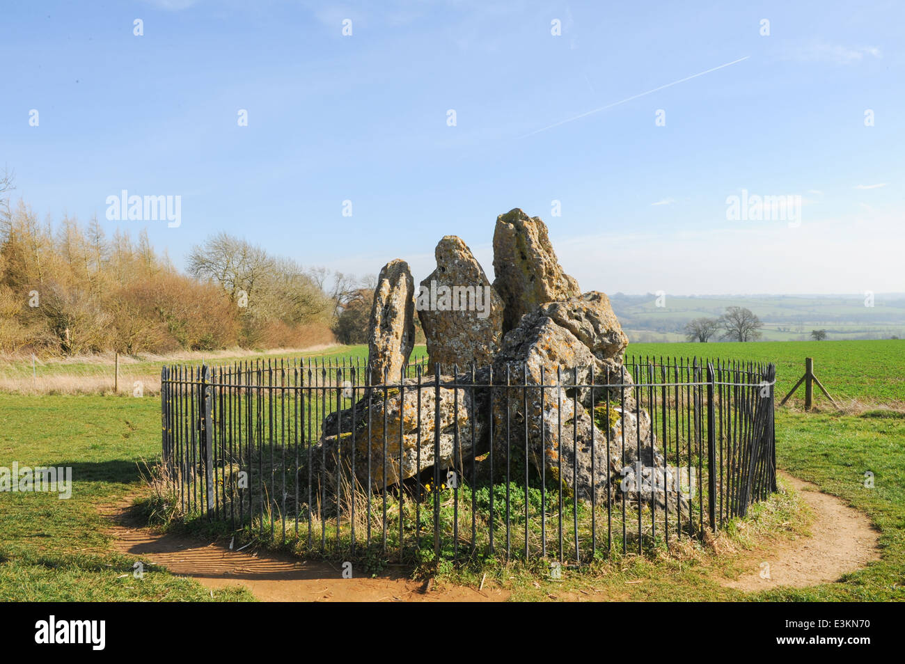 The Rollright Stones near to the English village of Long Compton in the ...