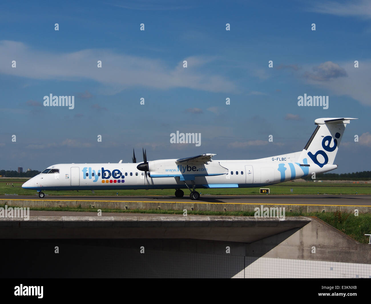 This image features the G-FLBC De Havilland Canada DHC-8-402Q Dash 8 operated by Flybe taxiing ...