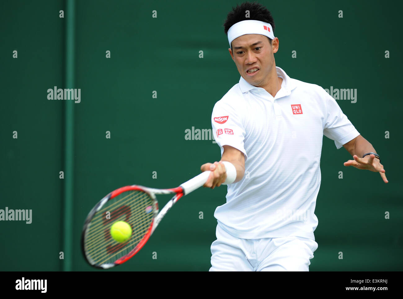 KEI NISHIKORI JAPAN THE ALL ENGLAND TENNIS CLUB WIMBLEDON LONDON ...