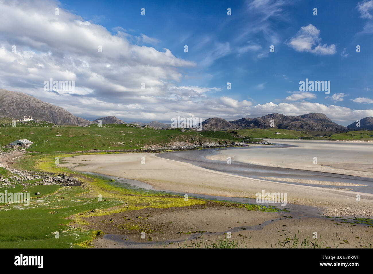 Low tide at Uig Beach on the Isle of Lewis and Harris, Outer Hebrides ...