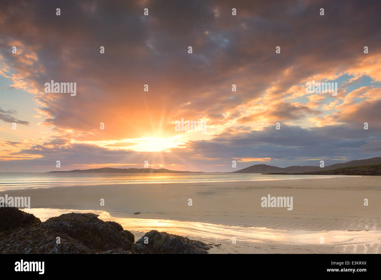 View on Horgabost beach on the Isle of Harris, Outer Hebrides, Scotland ...