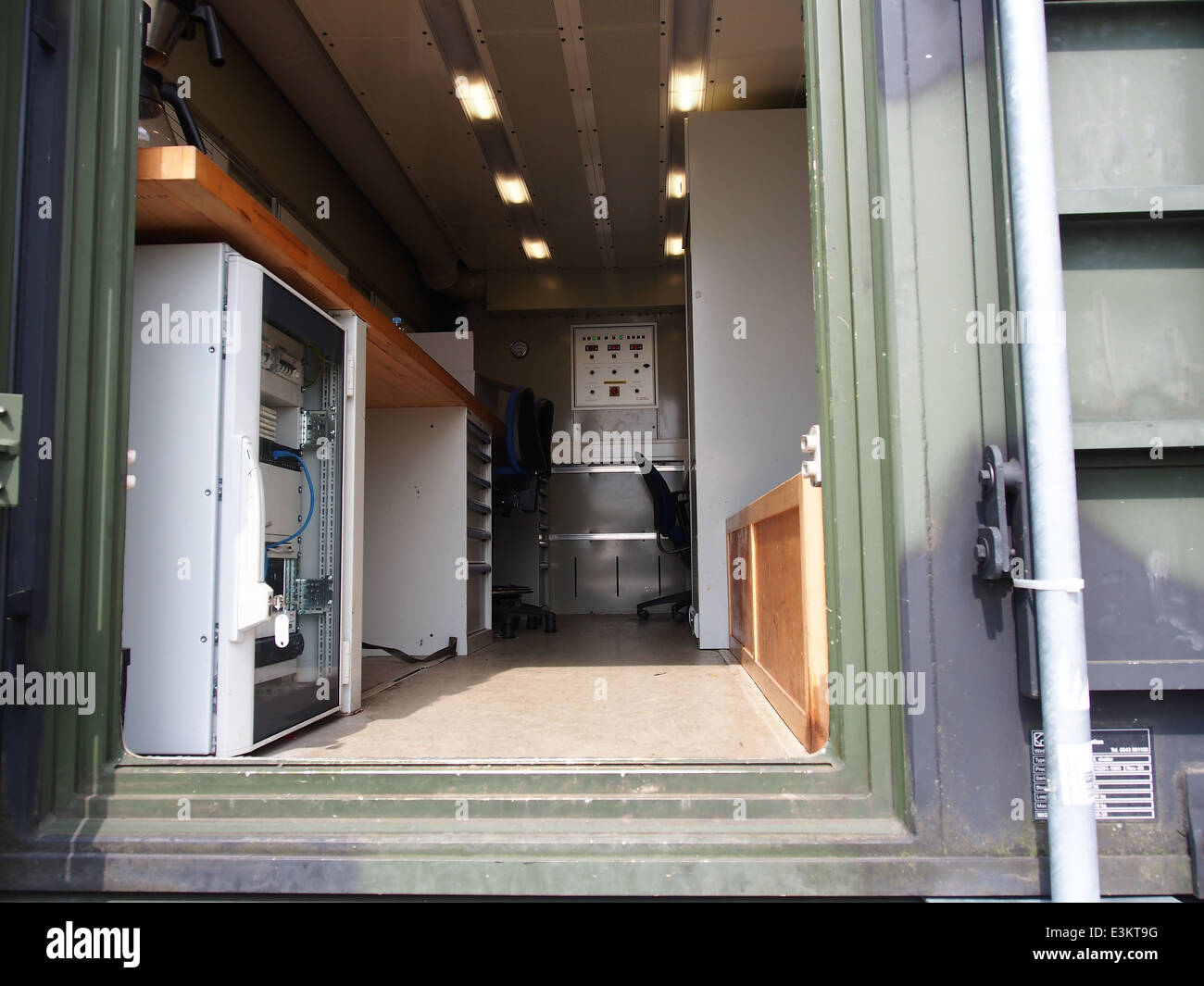 Inside view of the Royal Dutch Army's POL (Petrol, Oil & Lubric) unit ...