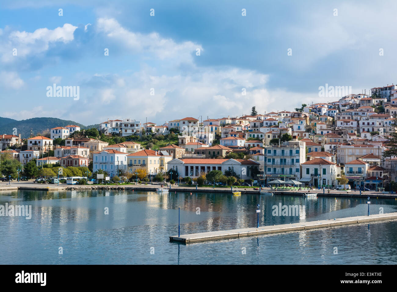 Greece, the port of Poros island Stock Photo - Alamy