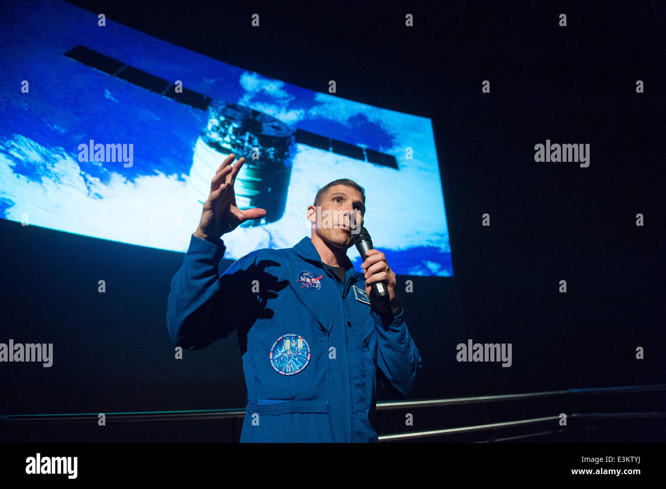 Astronaut Mike Hopkins visits the Maryland Science Center, where he ...