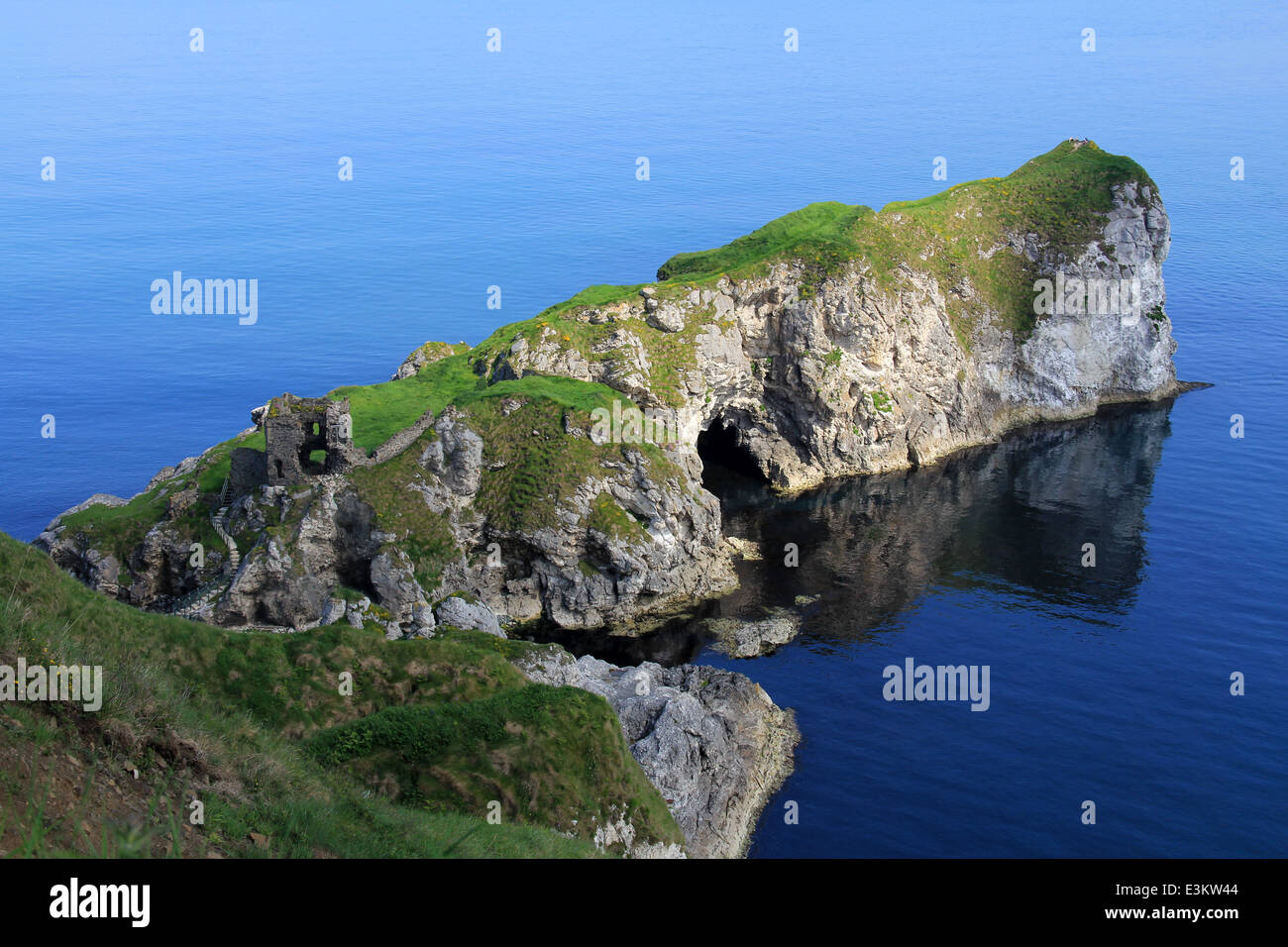 Spectacular location at Kinbane Head on the Causeway coast in Northern ...