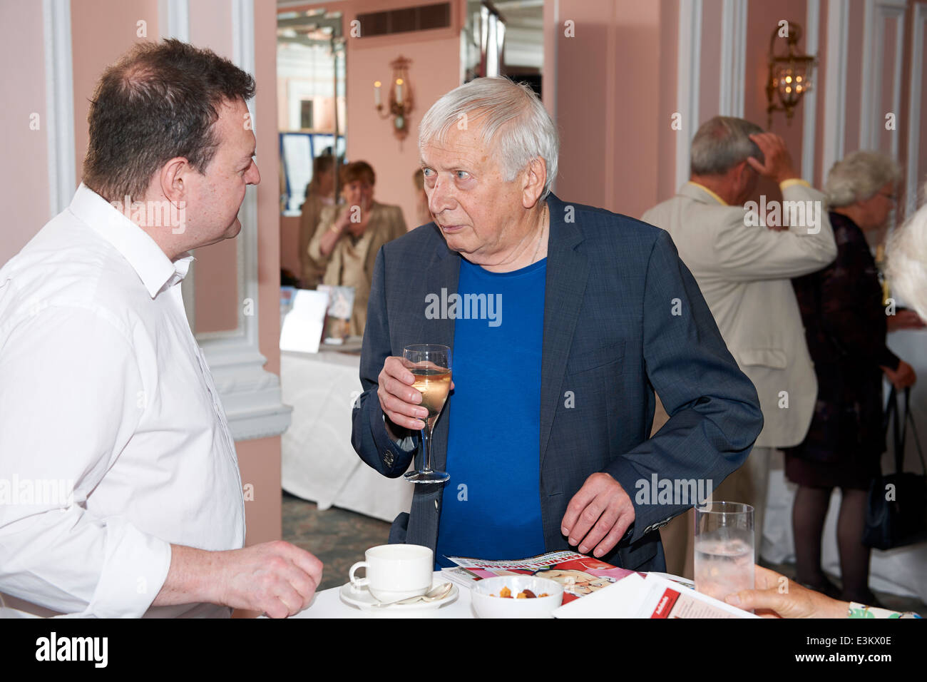 Roger Lewis and Paul Bailey, The Oldie Literary Lunch 24-06-14 Stock ...