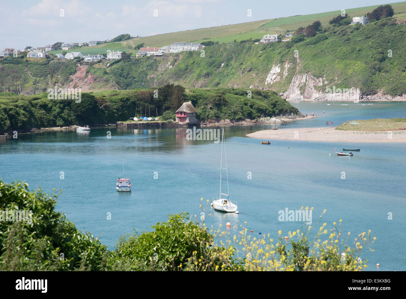 The River Avon at Bantham South Devon England UK A picturesque view ...