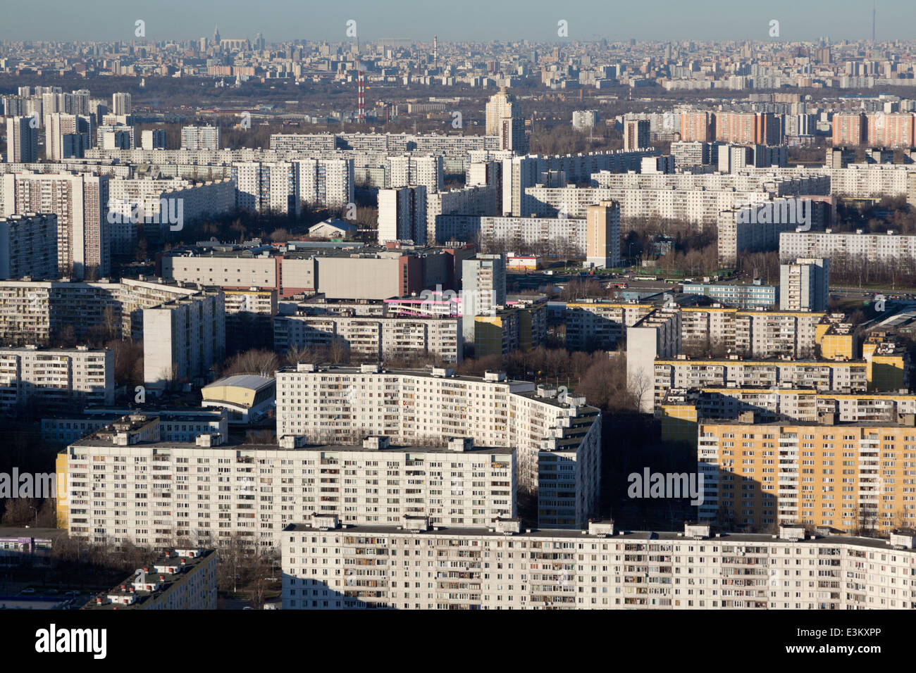 Aerial view of Moscow district,Russia Stock Photo - Alamy