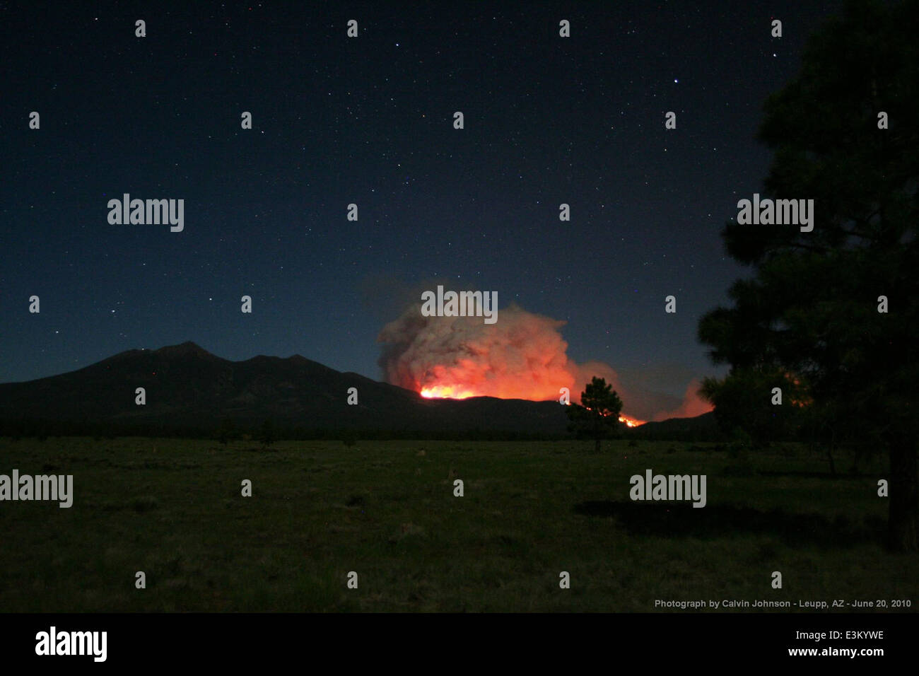 The Schultz Fire, a wildfire in Coconino National Forest, is shown at ...