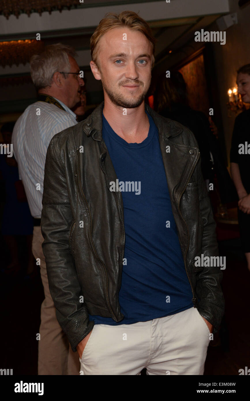 London, UK. 24th June, 2014. Tom Felton attends the Daphne s restaurant ...