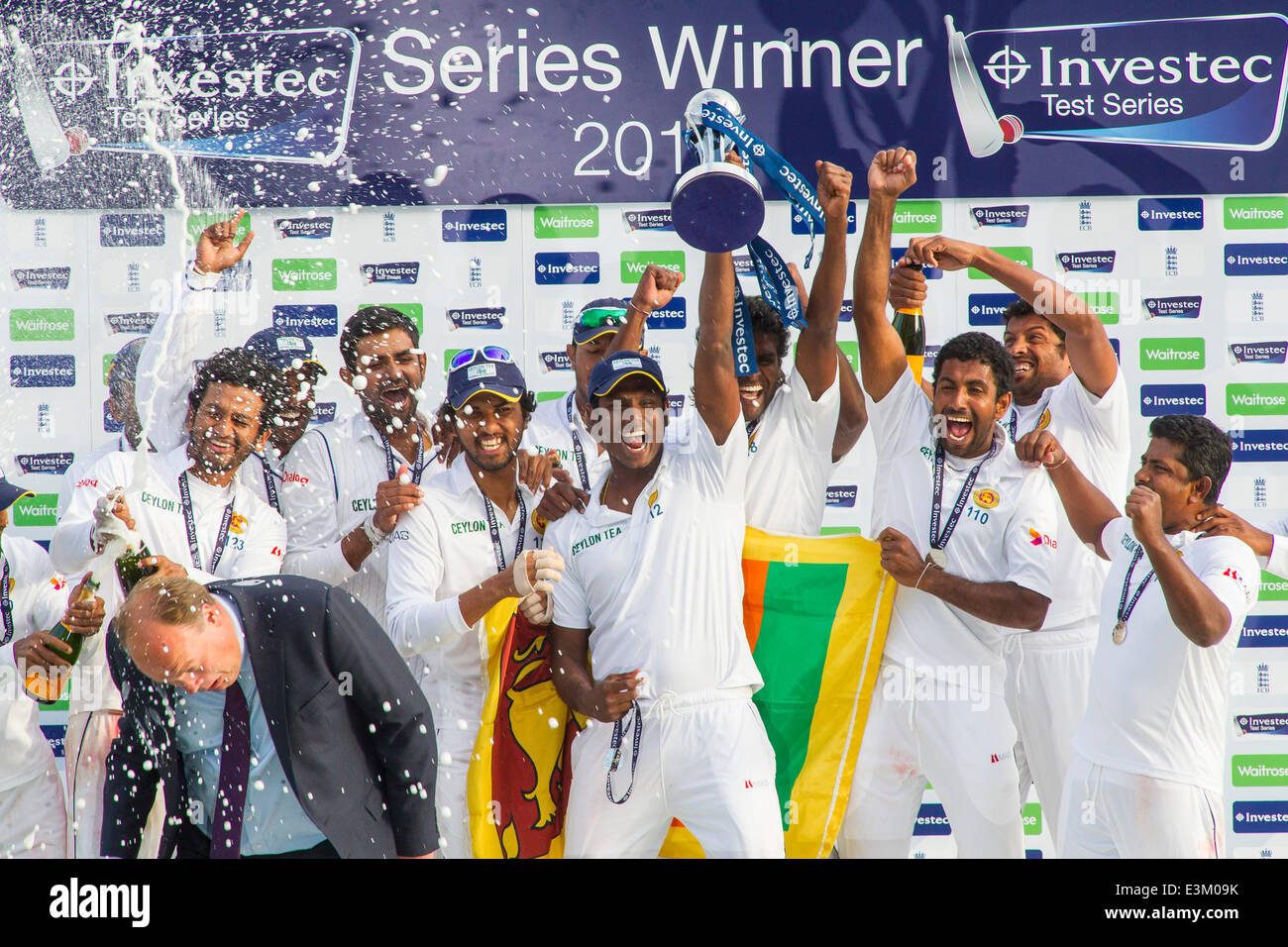 Leeds, UK. 24th June, 2014. Angelo Mathews captain of Sri Lanka with ...
