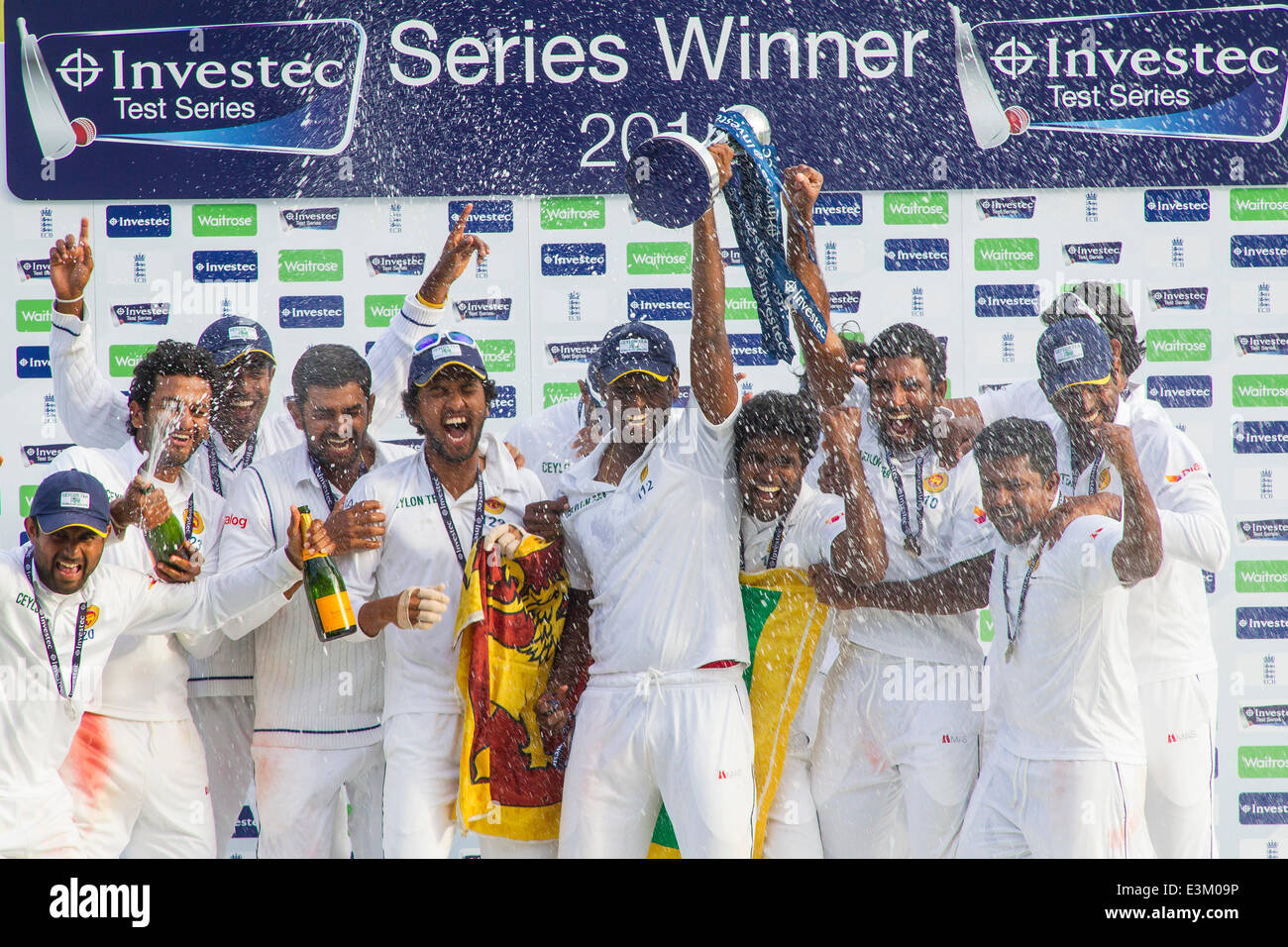 Leeds, UK. 24th June, 2014. Angelo Mathews captain of Sri Lanka with ...