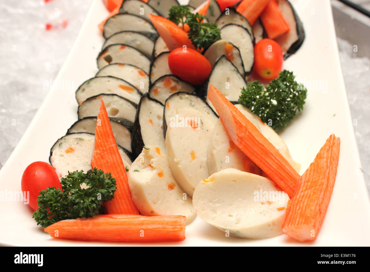 A Platter of assorted cold cut slices Stock Photo - Alamy