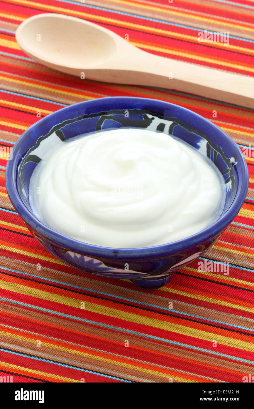 fresh sour cream Stock Photo - Alamy