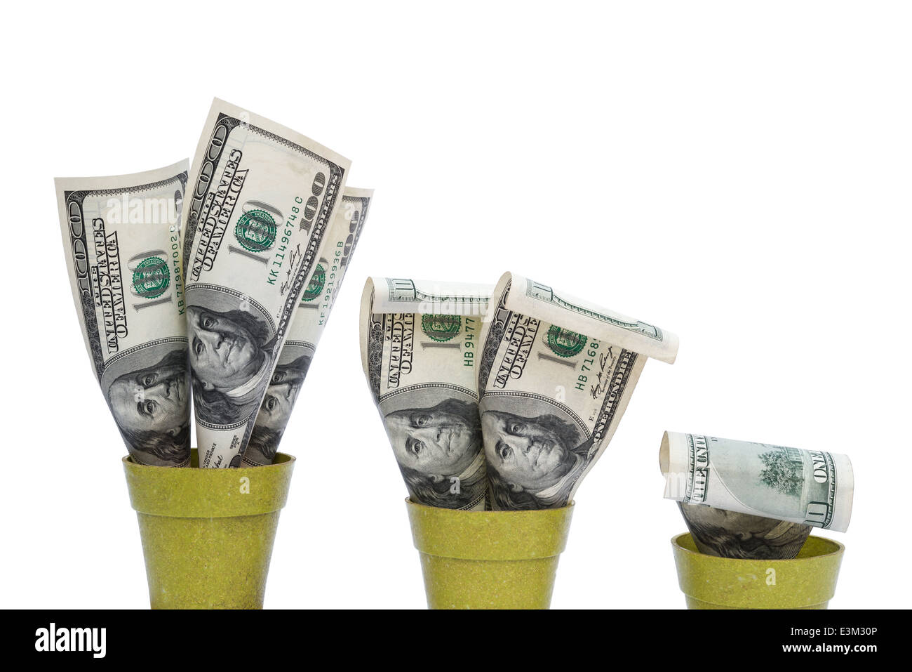 USD dropping on white with clipping path Stock Photo - Alamy