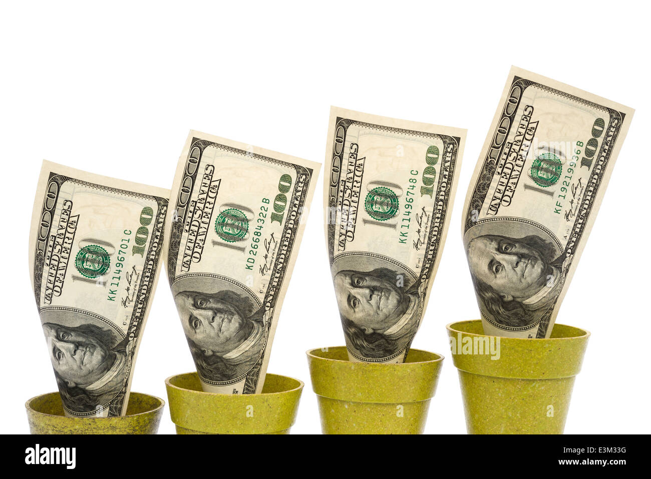 USD rising on white background with clipping path Stock Photo - Alamy