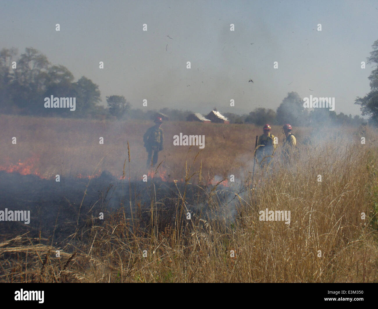 A controlled burn conducted on a wildlife refuge in Oregon to manage ...