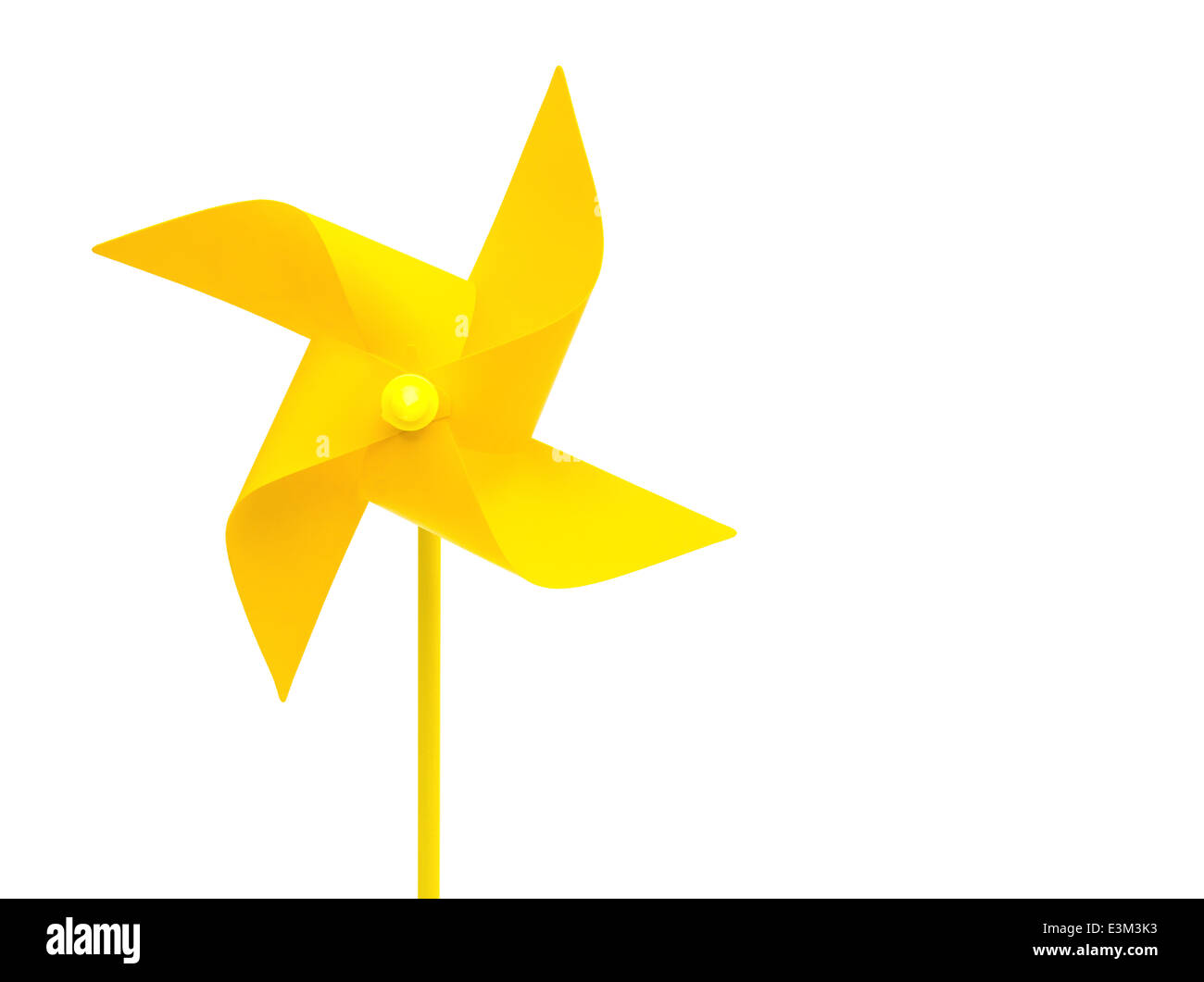 yellow pinwheel on a white background Stock Photo - Alamy