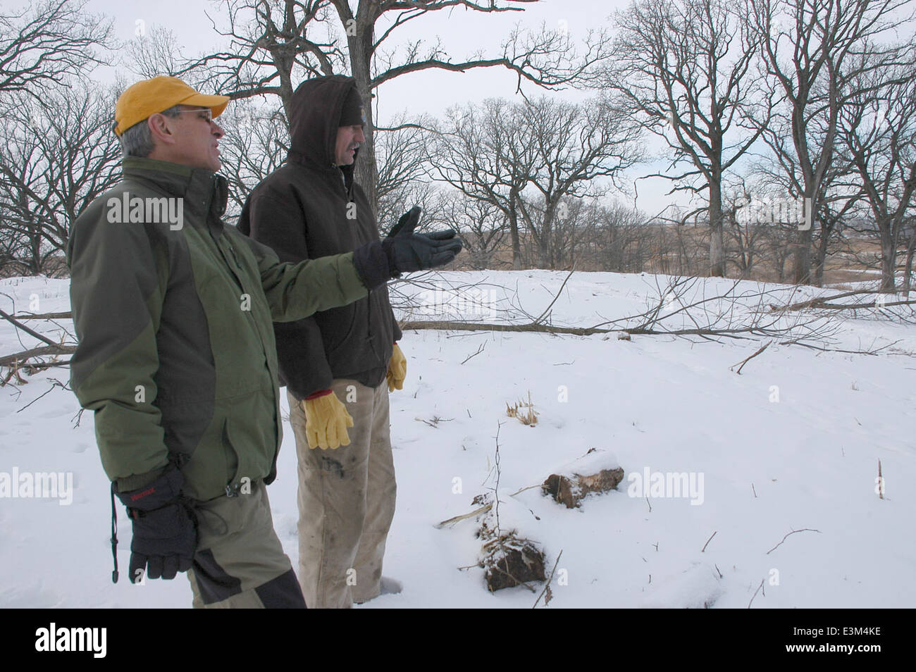 Tom Melius and Neal Smith, U.S. Fish and Wildlife Service staff, with ...