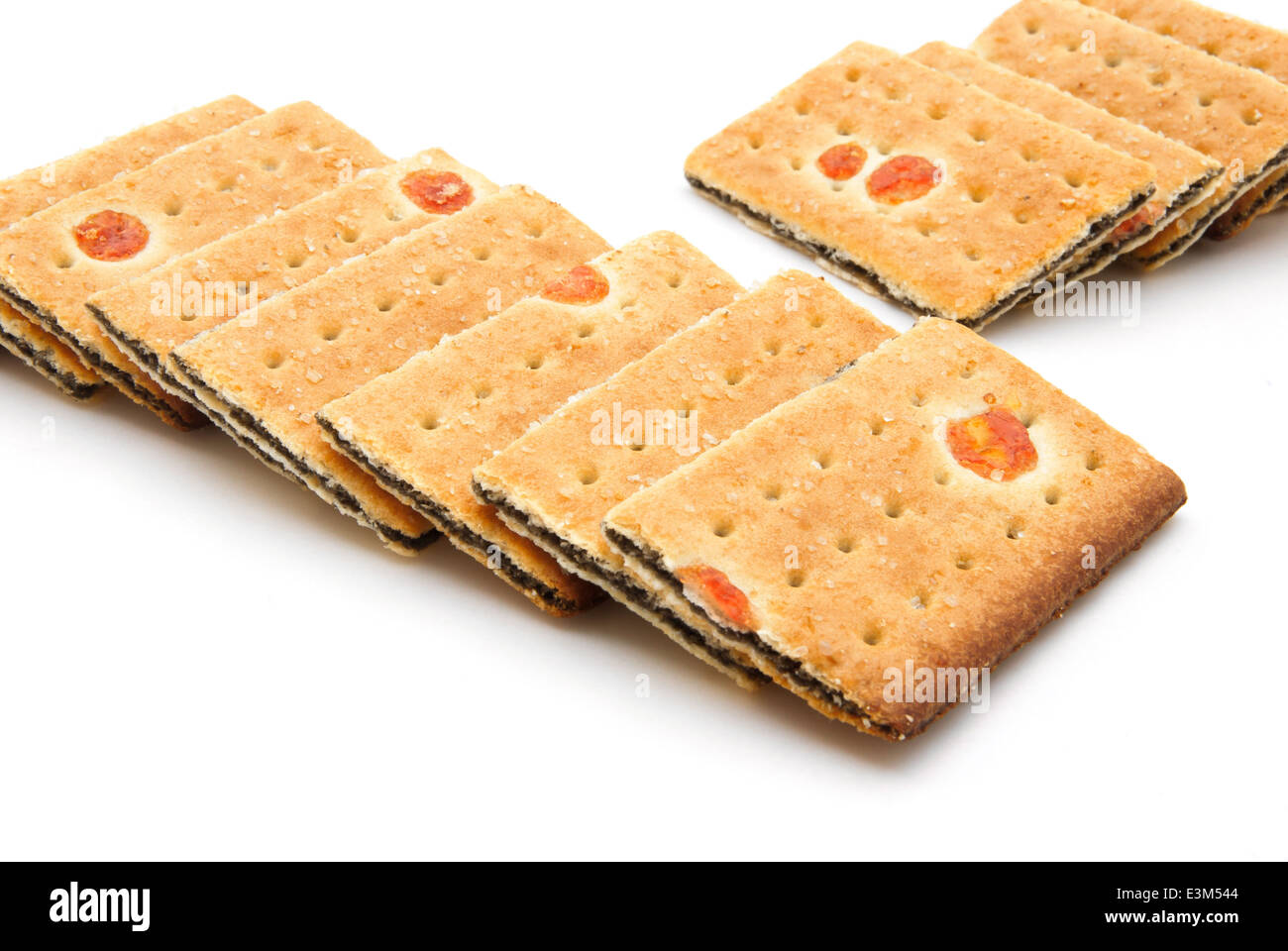 2stacks biscuits with grape filling Stock Photo - Alamy