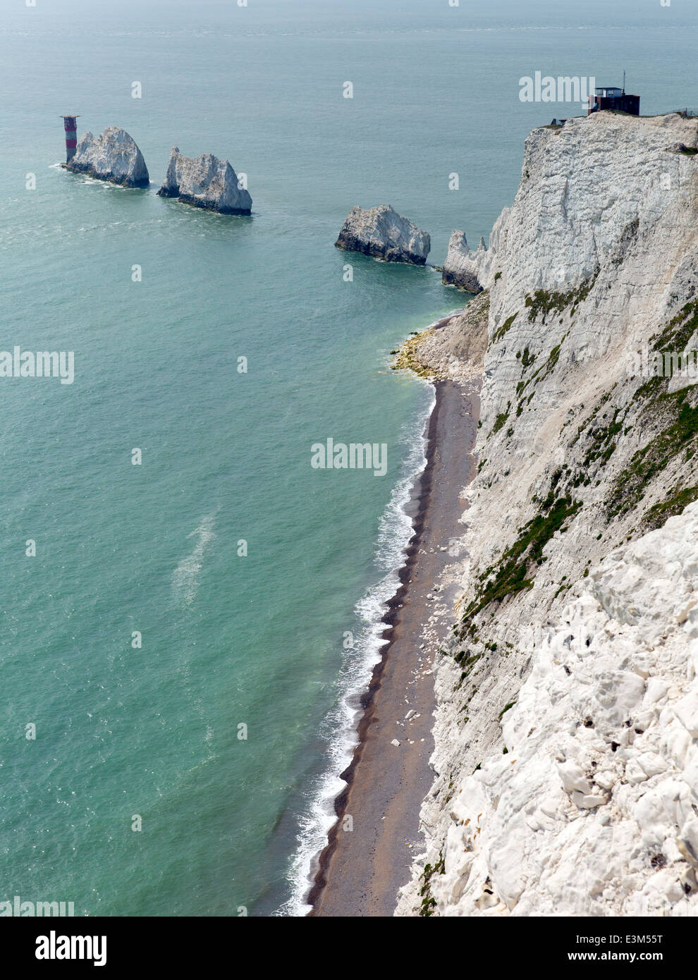 The Needles Isle of Wight landmark by Alum Bay tourist attraction Stock ...