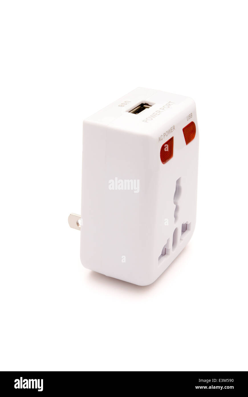 a universal adapter with clipping path Stock Photo - Alamy