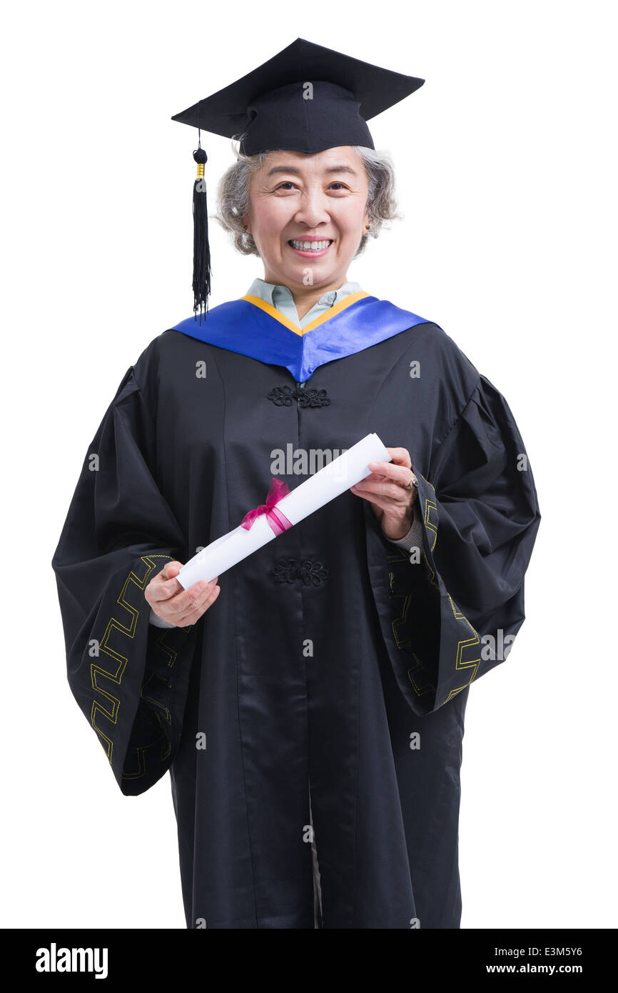 Senior student cheering for graduation Stock Photo - Alamy