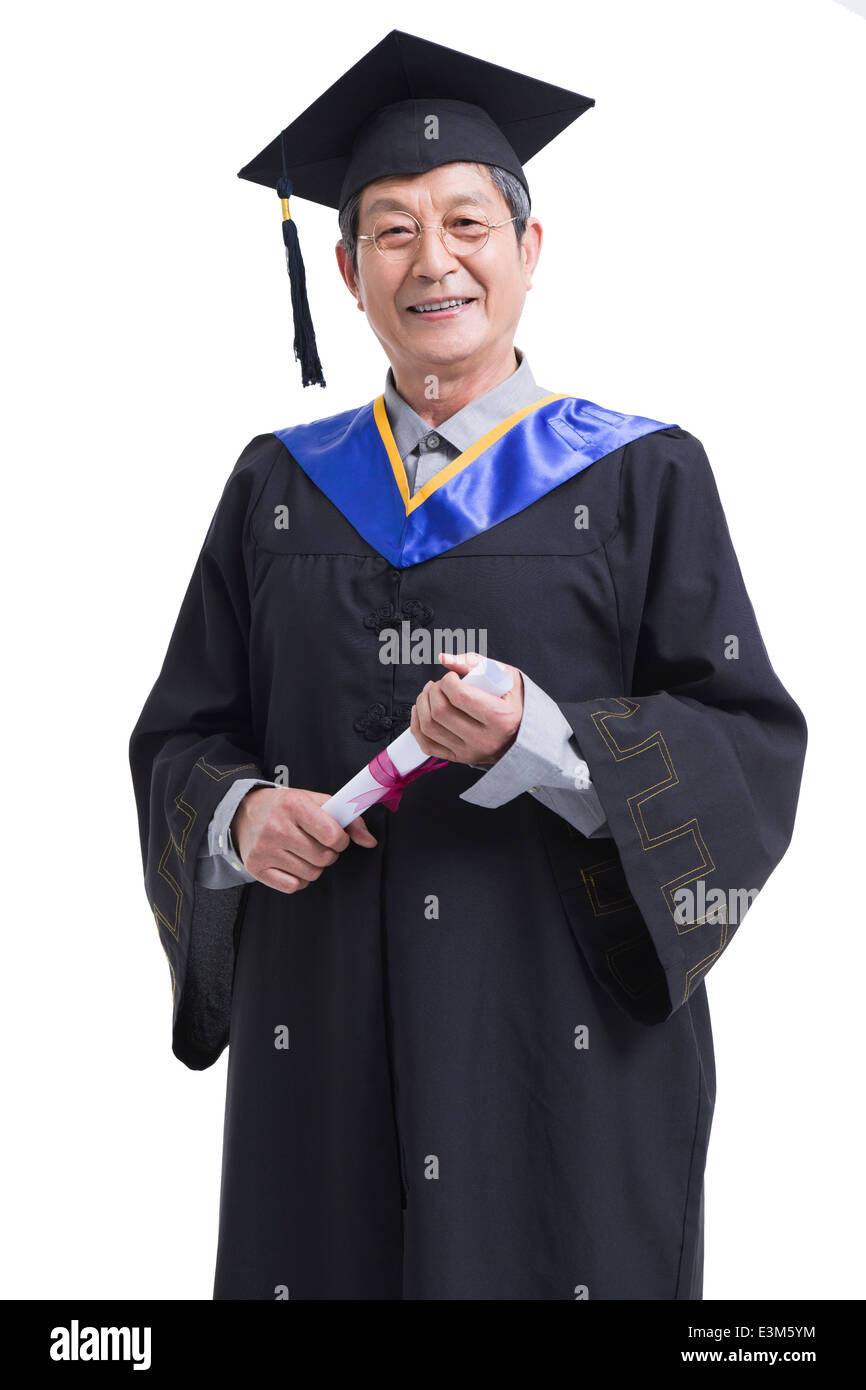 Senior student cheering for graduation Stock Photo - Alamy