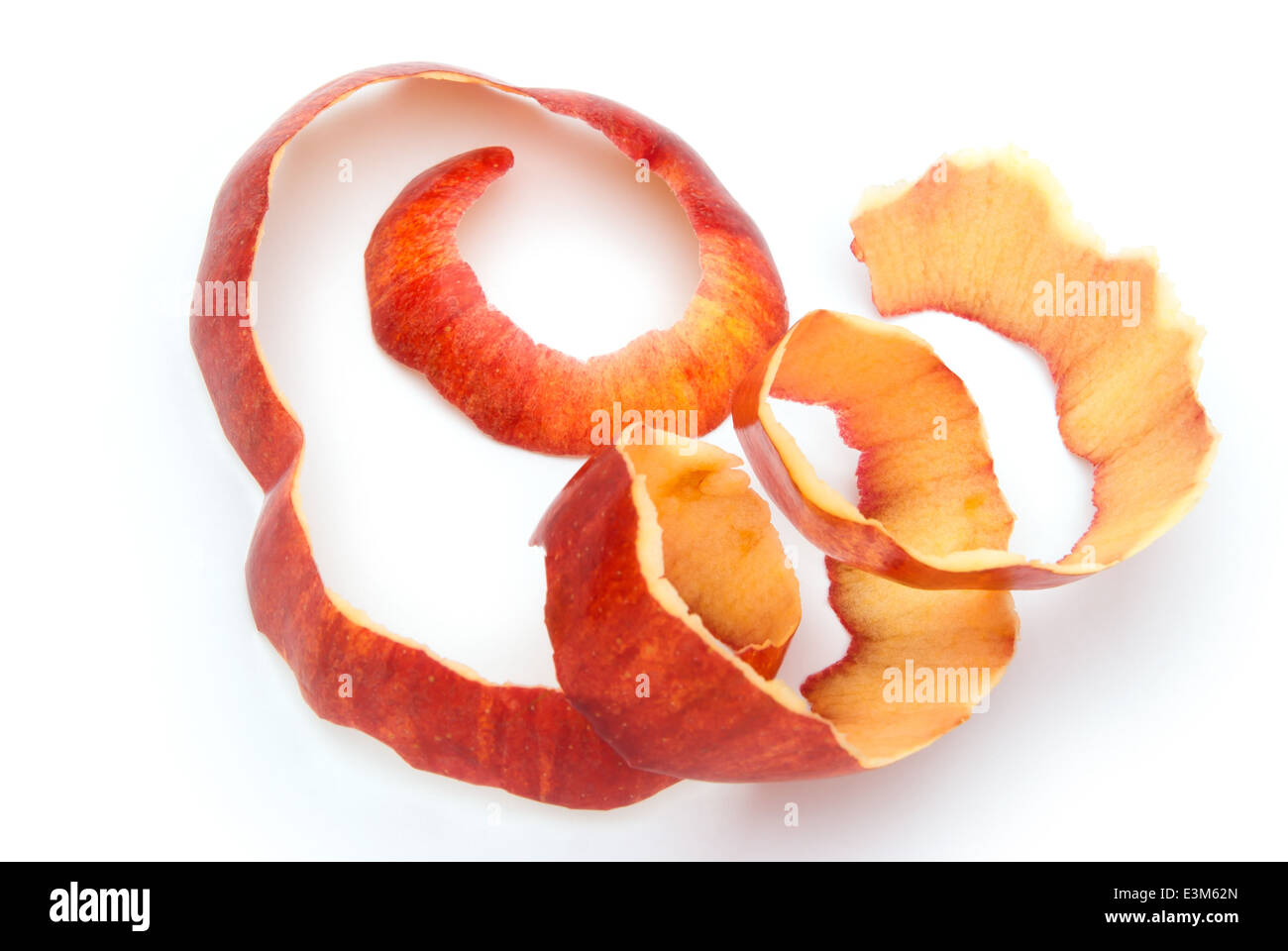 apple skin on a white background Stock Photo - Alamy