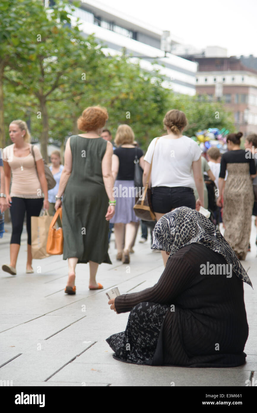 Beggar in Frankfurt am Main Stock Photo - Alamy