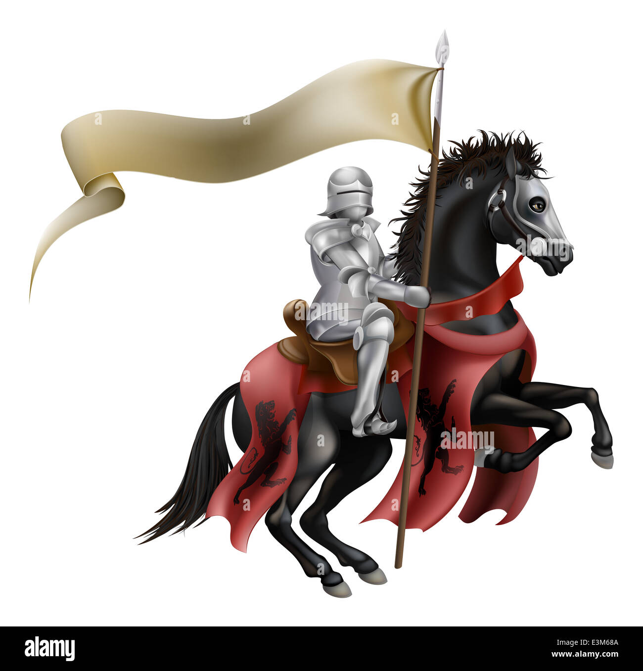 Knight On Horseback Charging