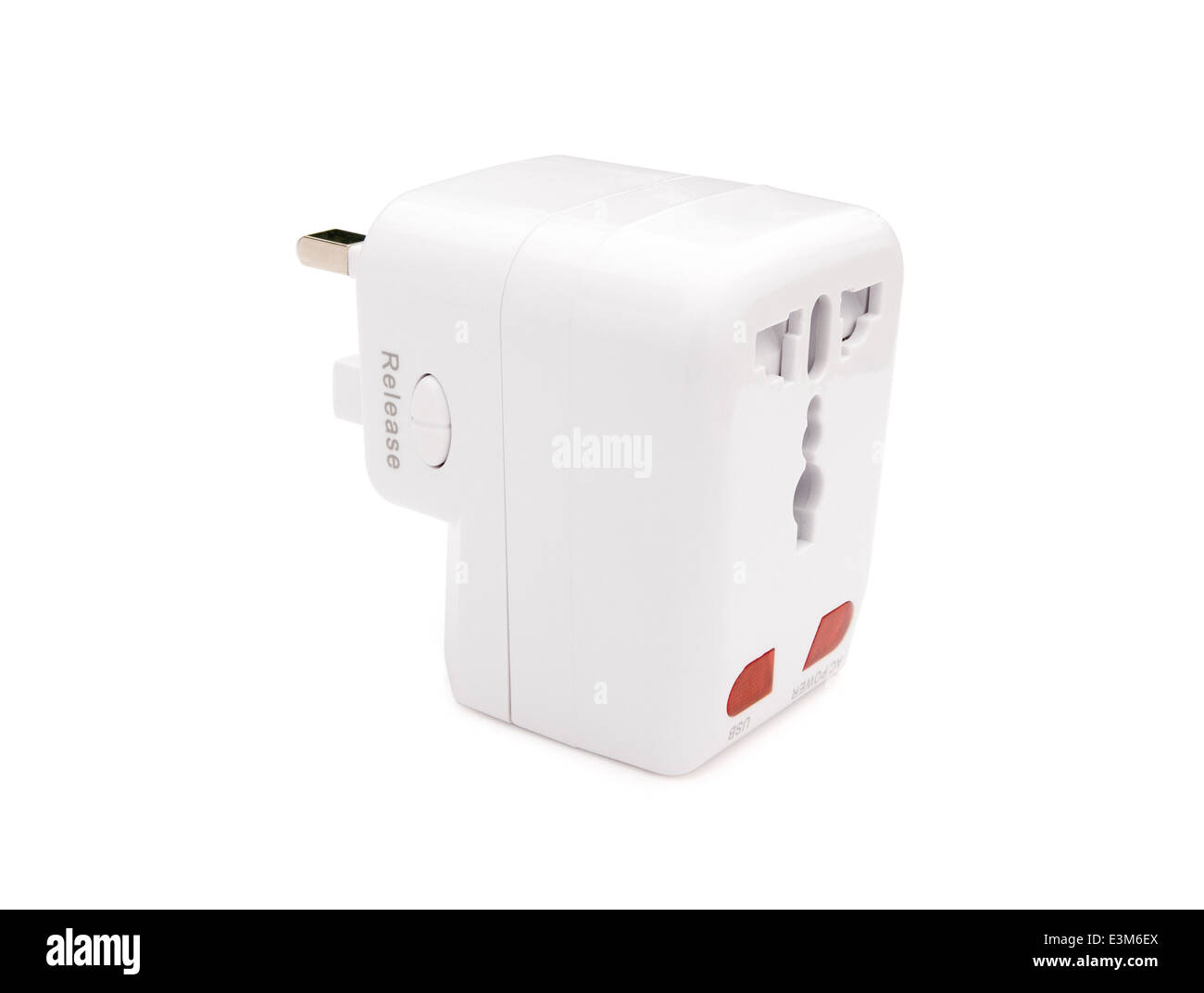 back view of a universal adapter with clipping path Stock Photo - Alamy