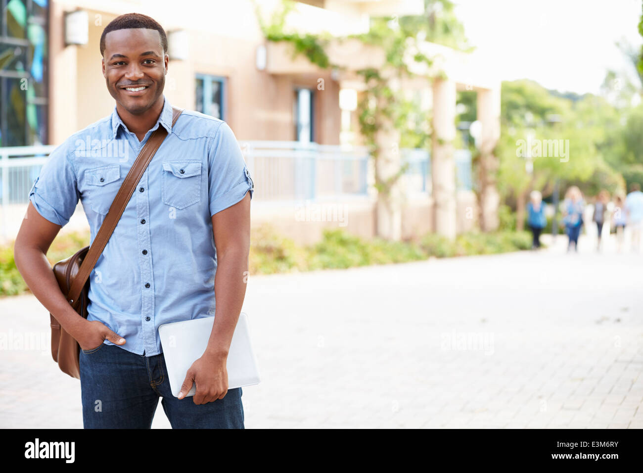Portrait Of Male University Student Outdoors On Campus Stock Photo - Alamy