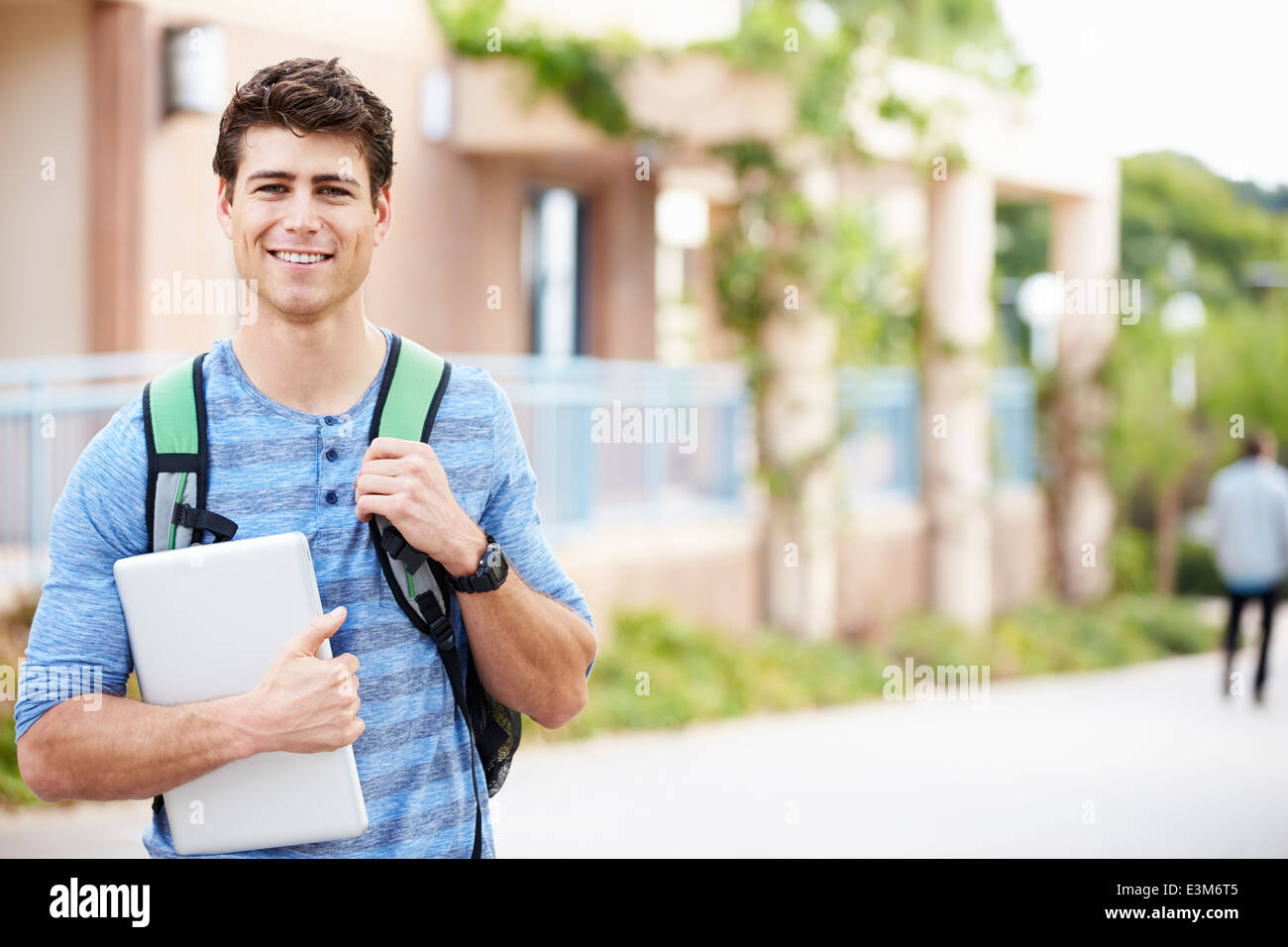 Portrait Of Male University Student Outdoors On Campus Stock Photo - Alamy