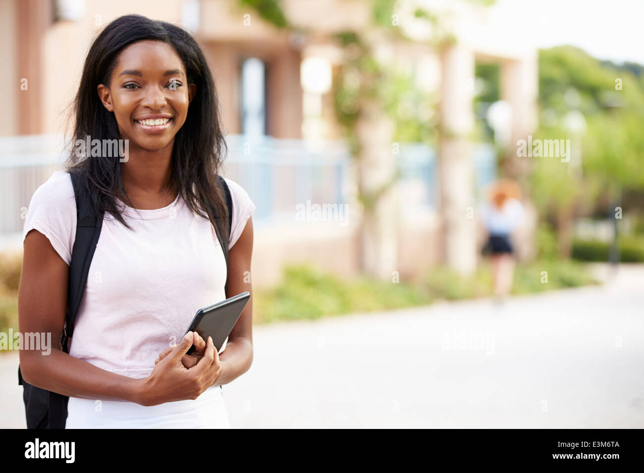 Portrait Of Female University Student Outdoors On Campus Stock Photo - Alamy