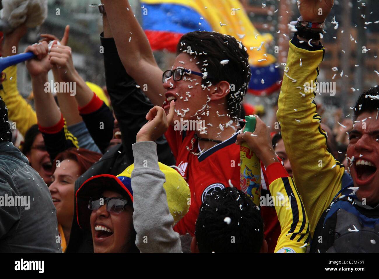 Bogota, Colombia. 24th June, 2014. Colombians celebrate in northern ...