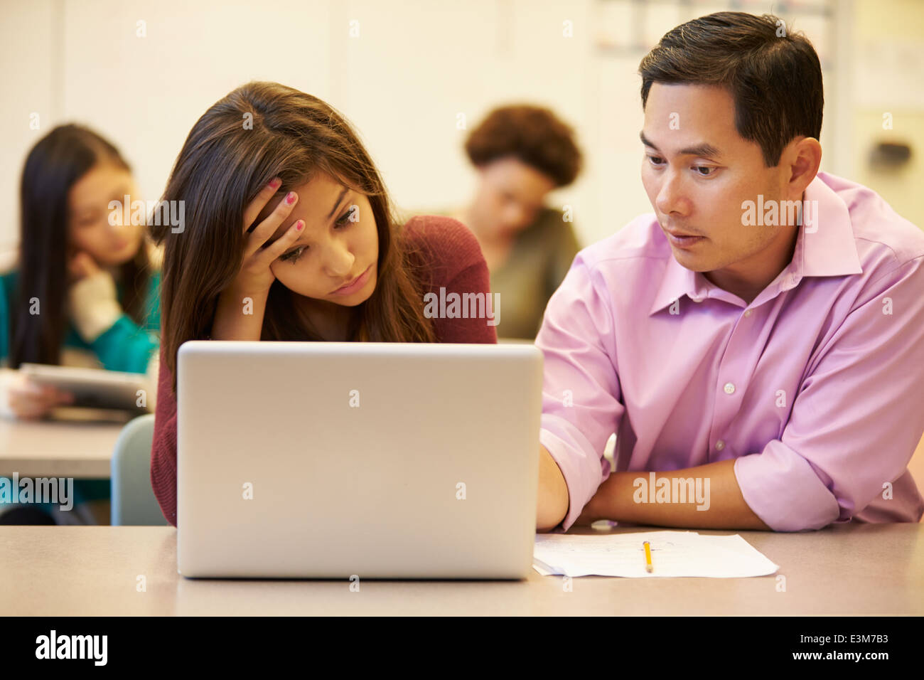 Stressed teacher hi-res stock photography and images - Alamy