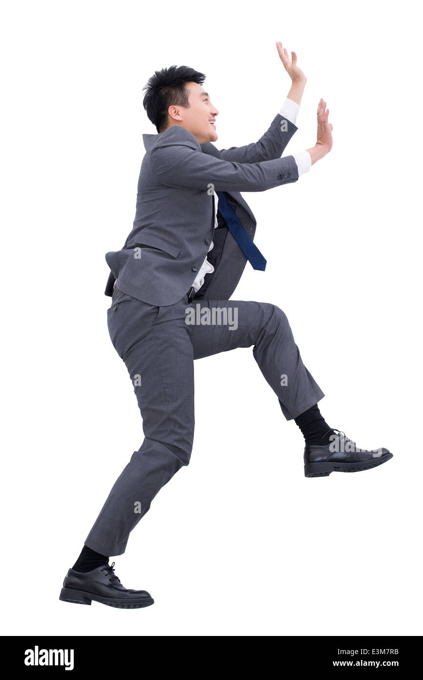 Businessman pushing chinese hi-res stock photography and images - Alamy