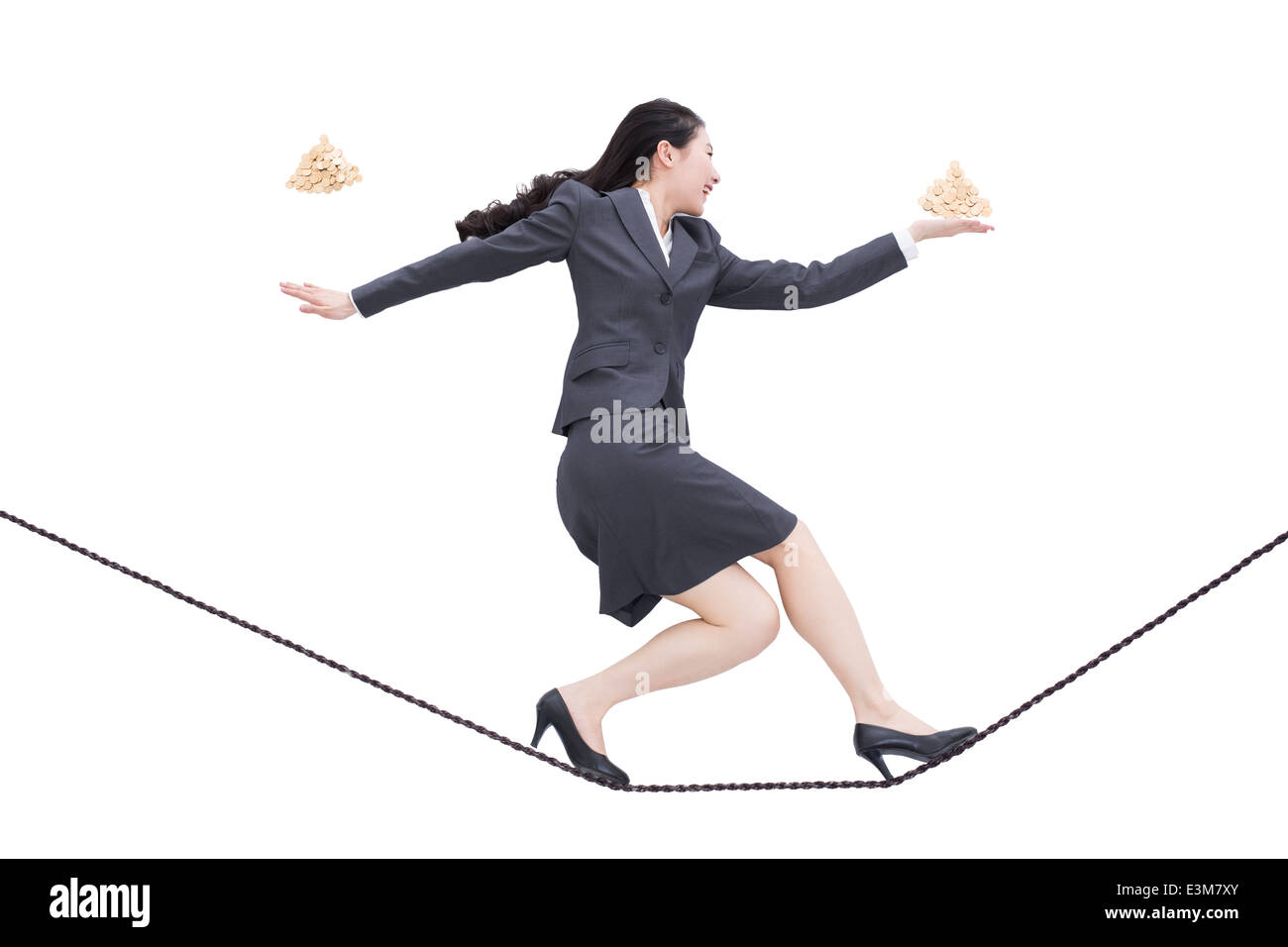 Walking On Rope High Resolution Stock Photography and Images - Alamy