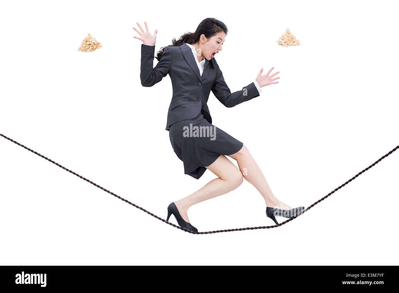 Walking On Rope High Resolution Stock Photography and Images - Alamy