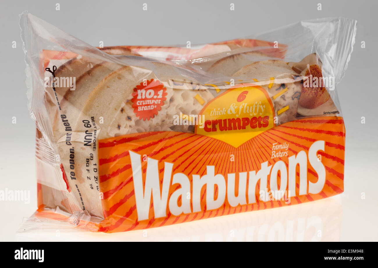 Packet of Warburtons Crumpets Stock Photo - Alamy