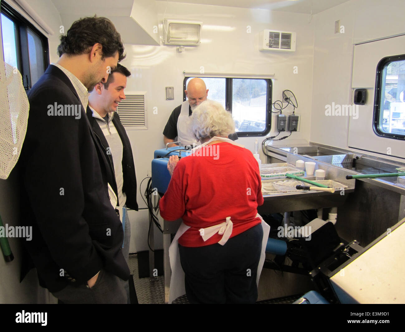 The AutoFish trailer features a hand clipping station, an essential ...