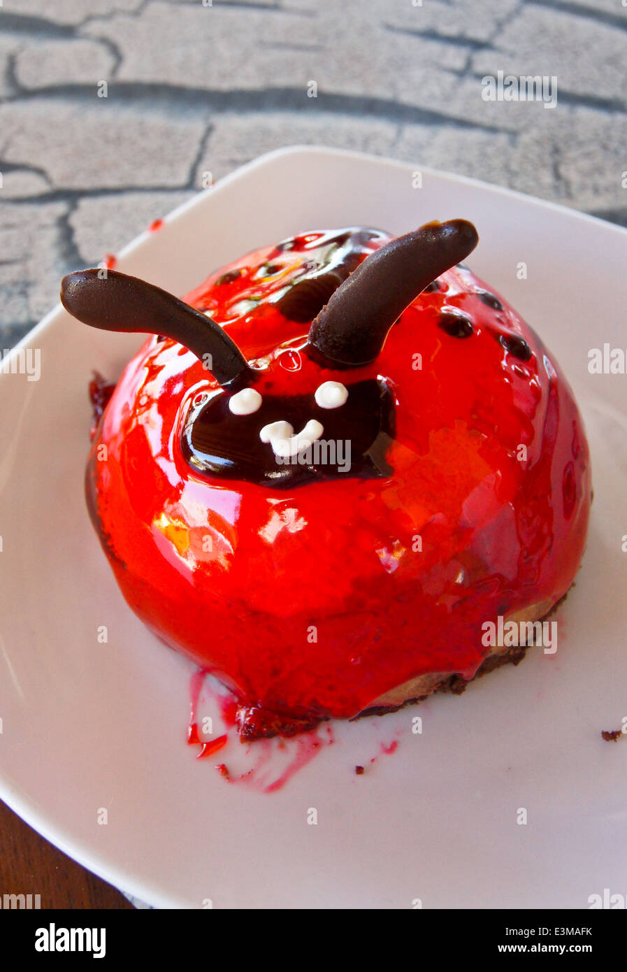 A cake in the shape of a ladybird Stock Photo - Alamy