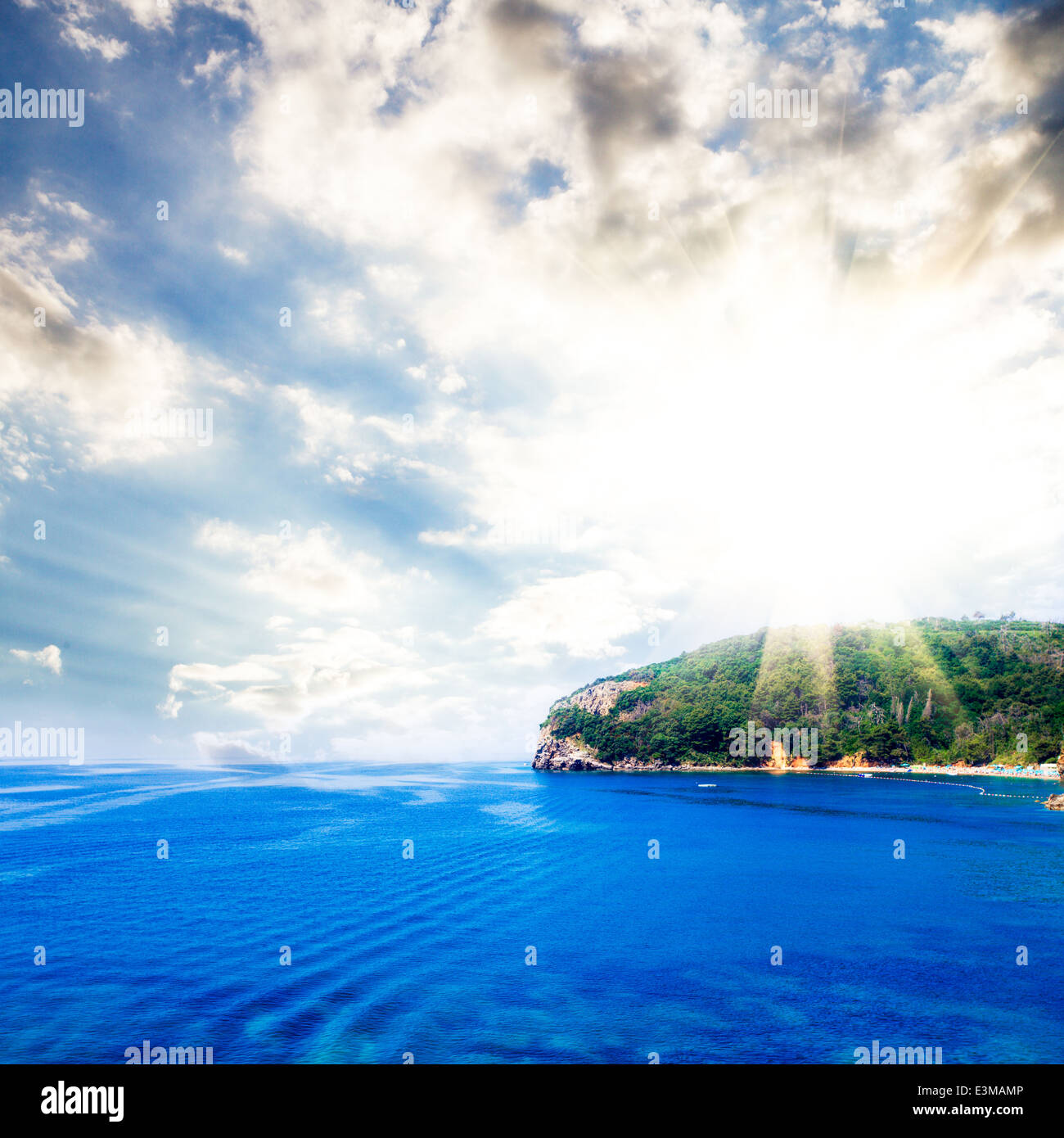 Adriatic sea water, airview. Blue water background Stock Photo - Alamy