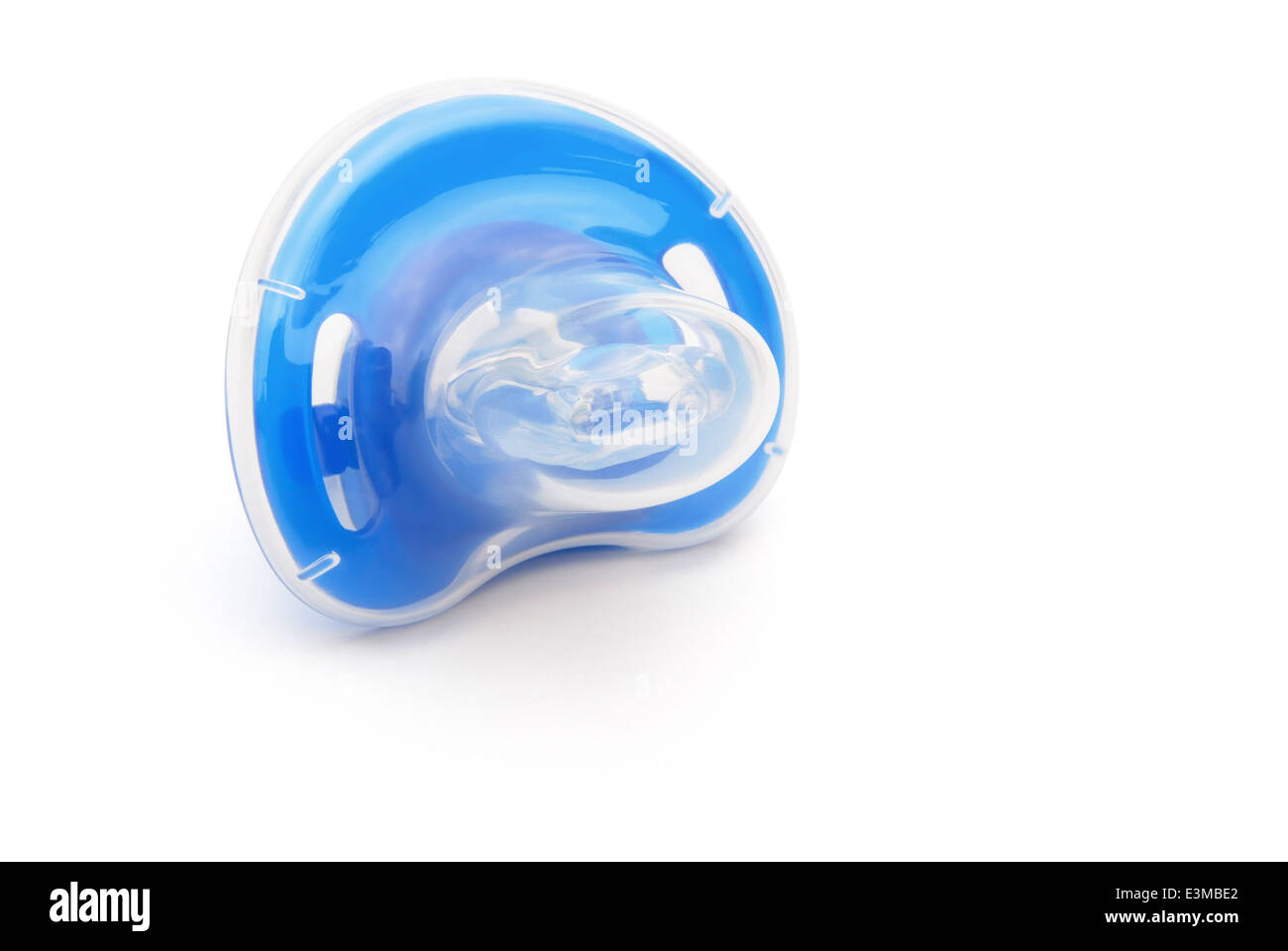 blue pacifiers with cover with clipping path Stock Photo - Alamy